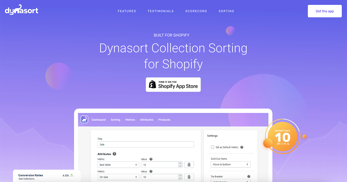 Dynasort | Dynamic Collection Sorting for Shopify